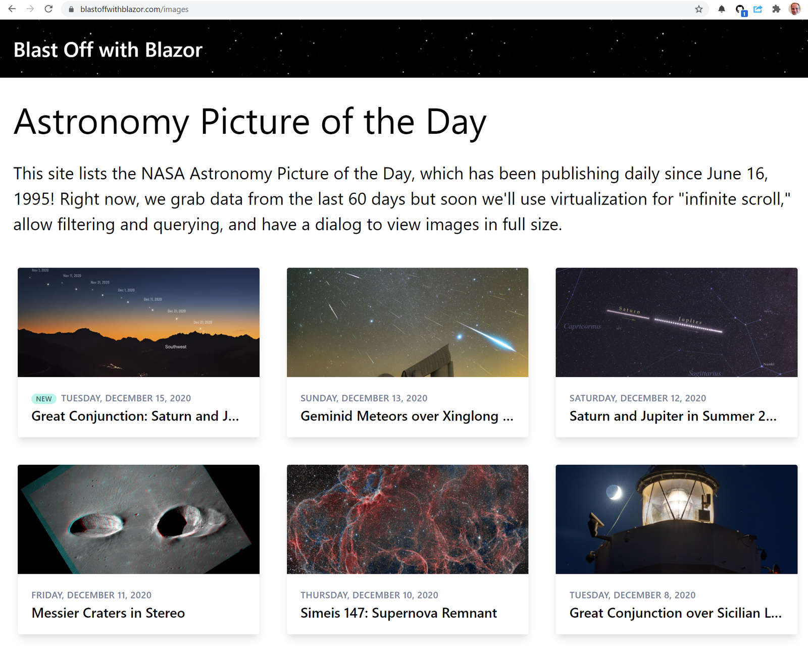Blast Off with Blazor: Build a responsive image gallery